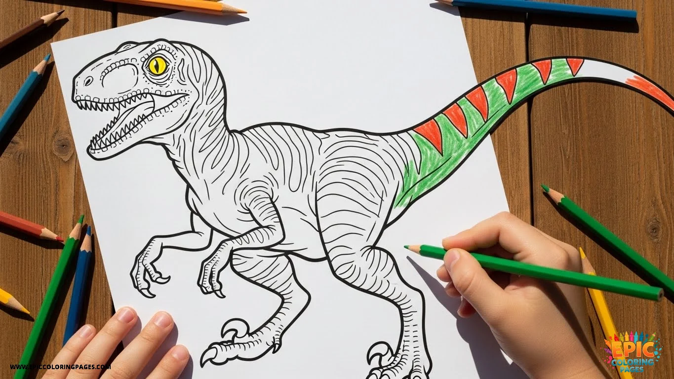 Velociraptor Coloring Pages [310+ Free Printables] | Epic